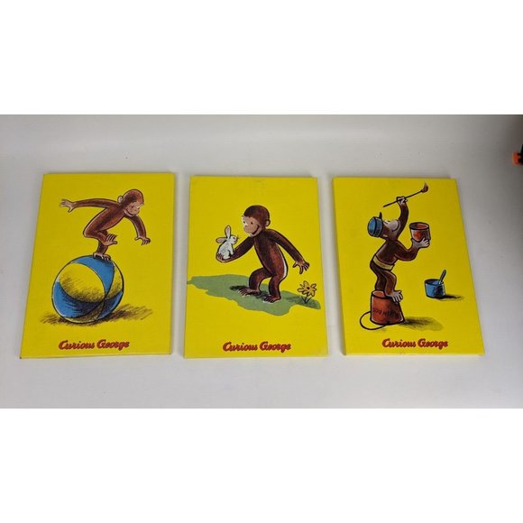 Target | Accents | Vintage Curious George Wall Art Wood Decor Set ...